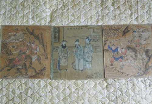 Антикварные гравюры Китай 18-19 век Оригинал