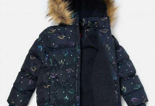 Новая зимняя куртка для девочки 104 110