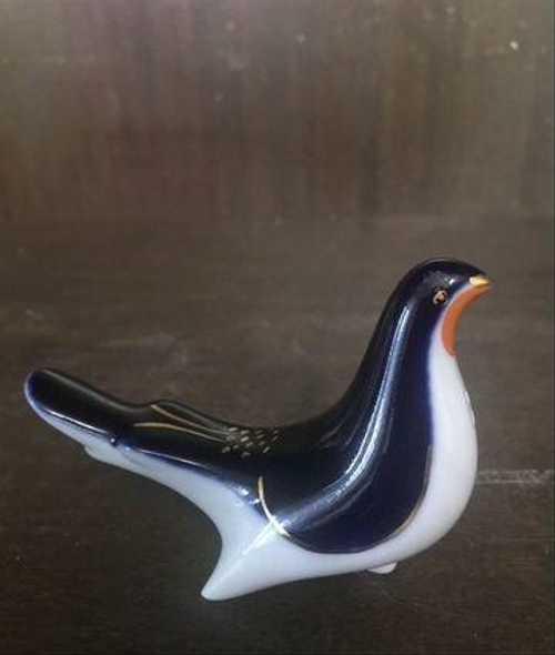Фарфоровая статуэтка птица СССР солонка