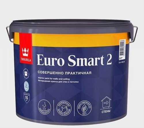 Tikkurila euro smart 2 краска для стен и потолка
