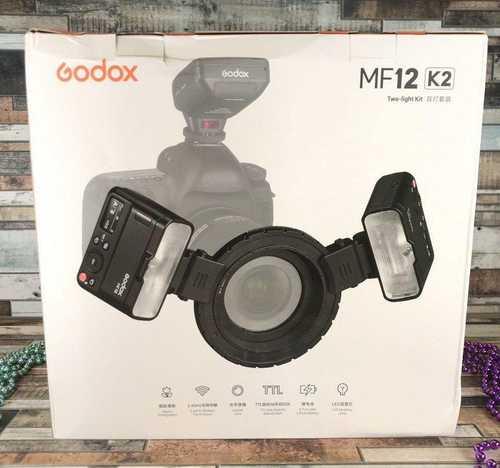 Биполярная вспышка Godox MF12 K2 + Godox X2T TTL