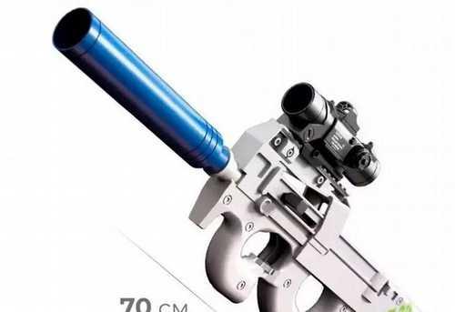Игрушечный пистолет пулемет с мягкими пульками