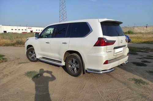Защита заднего бампера Lexus LX 450 2016 угловая