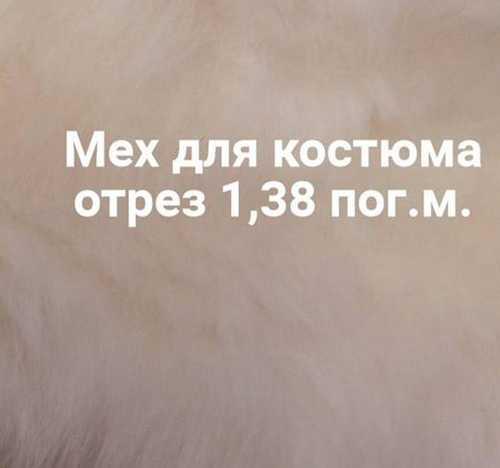 Отрез белой Норки - 1,38 пог.м