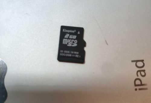 Карта памяти MicroSD 2gb рабочия