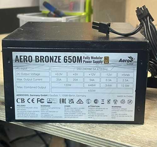 Блок питания aerocool bronze 650w