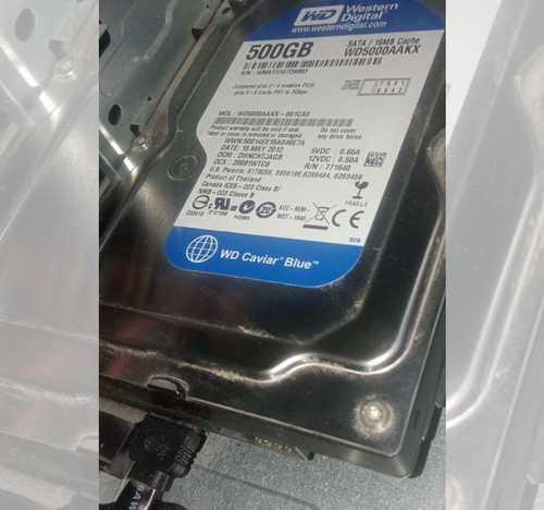 Жёсткий диск hdd wd blue 500gb wd5000aaks