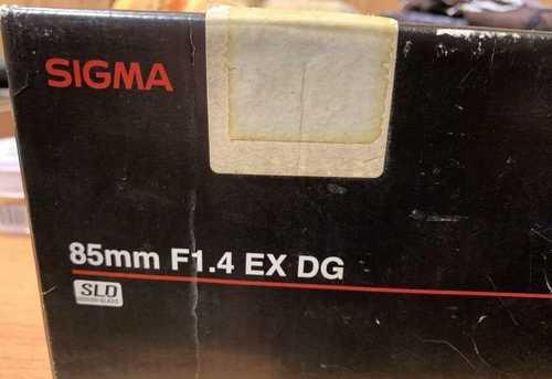 Объектив Sigma 85mm f 1,4 nikon