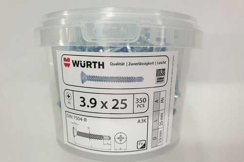 Саморез Wurth DIN 7504-R 3.9x25 (PH)