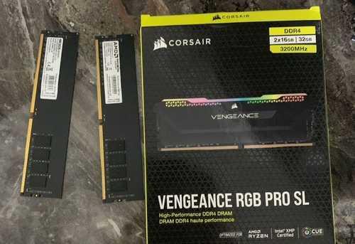 Corsair DDR4 32Gb (2x16Gb) 3200MHz pc-25600 Vengea