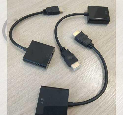 Переходник VGA-hdmi Эмулятор монитора   Аудио-вход