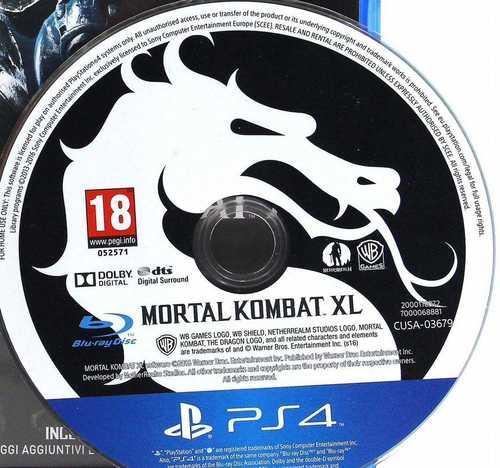 Диск Mortal Kombat XL для PS 4