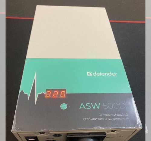 Стабилизатор напряжения defender asw500d новый