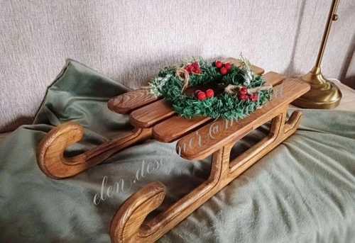 Новогодние декоративные санки