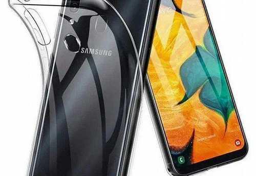 Cиликоновый прозрачный чехол Samsung Galaxy A20