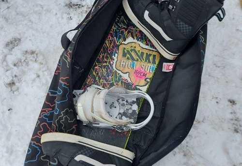 Сноуборд Volkl+крепления Burton+Vans ботинки