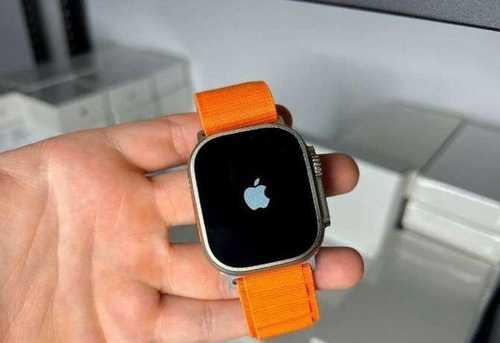 Apple watch 8 ultra с яблоком при включение