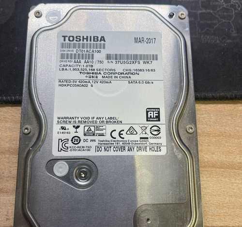 Hdd Toshiba 1tb 3.5 7200rpm