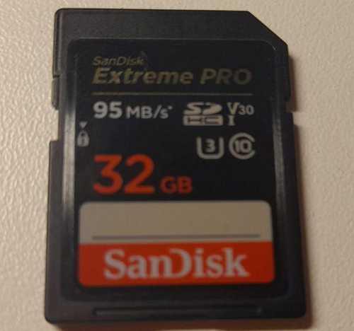 Карта памяти Sandisk Extreme PRO (100мб/с) 32 GB