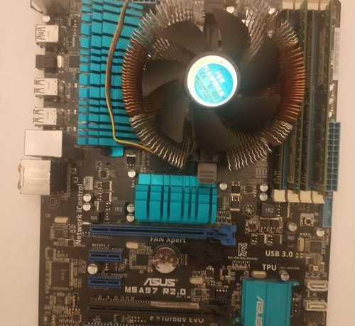 Комплект FX 8320E+Asus 970+16GB DDR3+Cooler