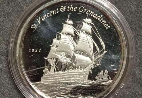Монета Сент-Винсент и Гренадины Парусник Серебро