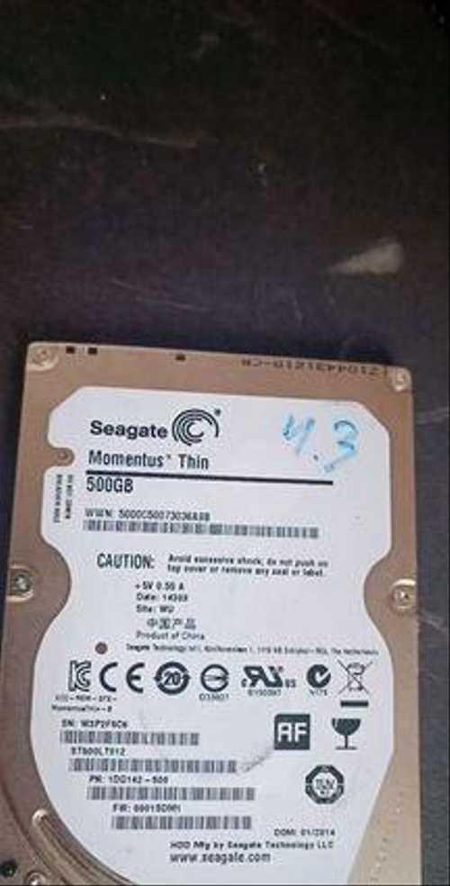 Жесткий диск Seagate 500gb 2.5"