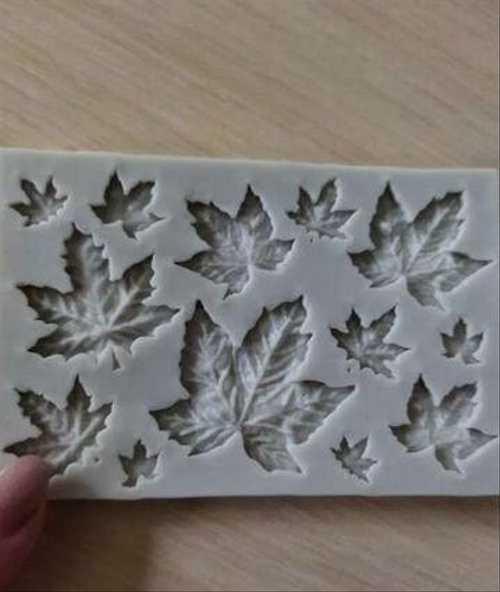 Молд силиконовая форма кленовые листочки для мыла