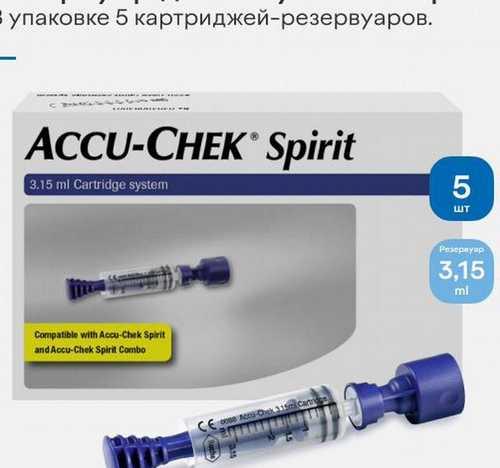 Картриджи для помпы Accu Chek Spirit конец 2025 го