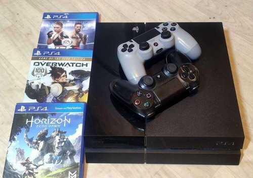 Игровая приставка Sony PS4, 2 джойстика, игрв