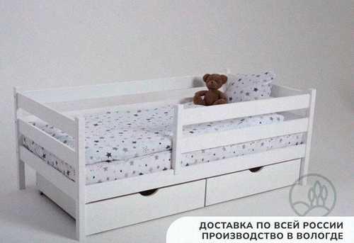 Детская кровать Софа белая от 3 лет