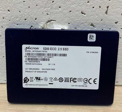 Серверные SSD Micron 5200Eco