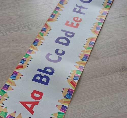 Плакат английский алфавит 20*230см