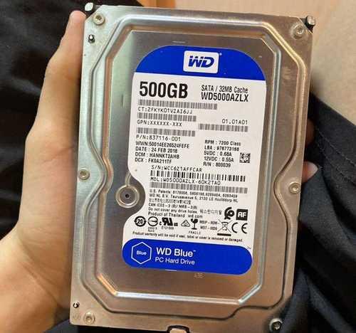 Жесткий диск wd blue 500gb