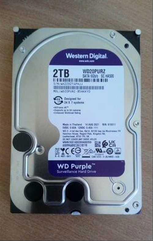 Жесткий диск WD Purple WD20purz, 2тб