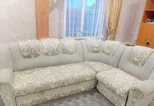 Угловой диван бу + кресло-кровать