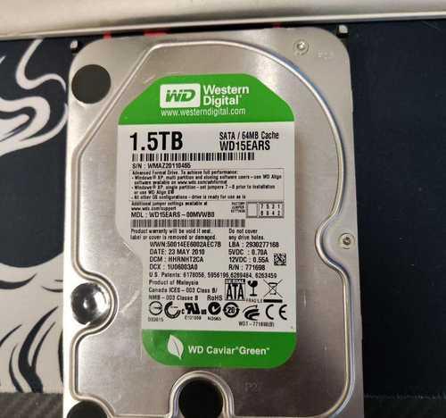 Жёсткий диск wd green 1,5tb