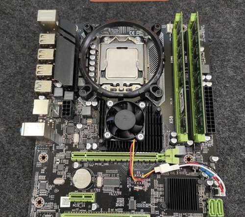 Комплект LGA1366 плата + CPU x5670 + DDR3 8Gb