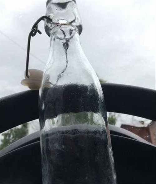 Бутылка стеклянная с пробкой