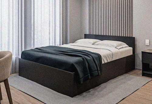 Кровать двуспальная серая с подъемным механизмом