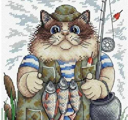 Набор д/вышивки крестом "Кот рыболов"