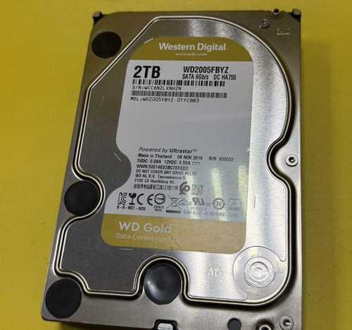 Western Digital 2TB Gold wd2005fbyz 3.5''