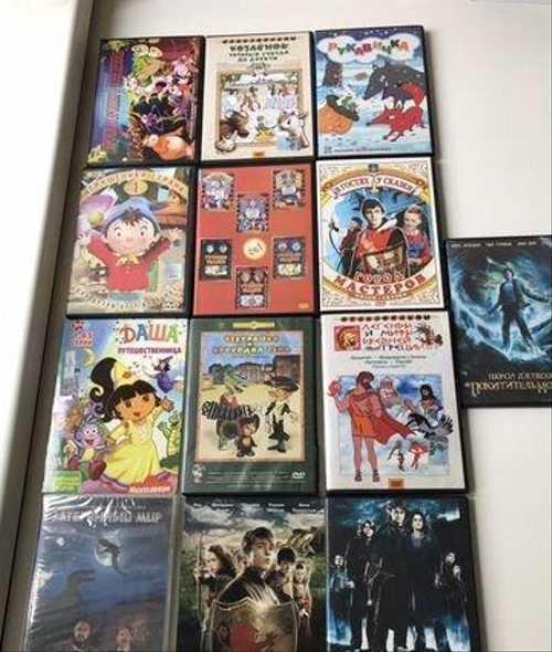 DVD диски, мультфильмы, фильмы детские пакетом
