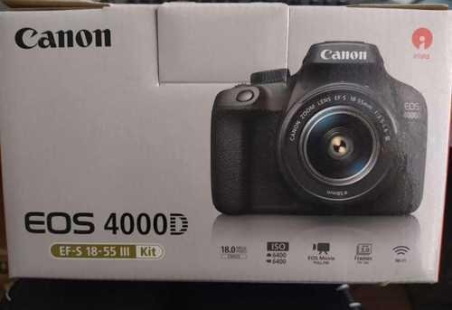 Зеркальный фотоаппарат canon EOS 4000d