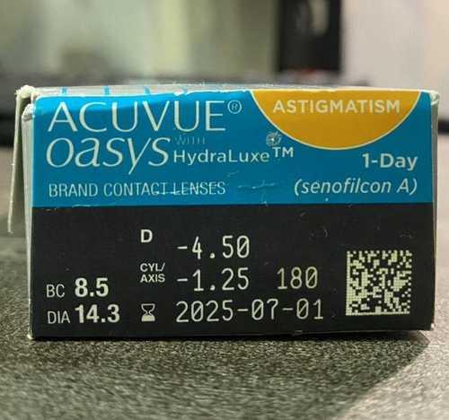 Линзы контактные acuvue oasys astigmatism