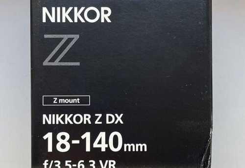 Объектив Nikkor Z DX 18-140mm f/3.5-6.3 VR