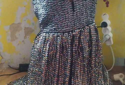Платье c пайетками и объёмной юбкой Аsos р.46-48