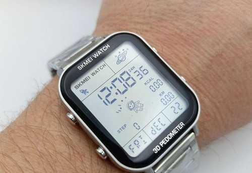 Электронные часы серебристые не хужe Casio