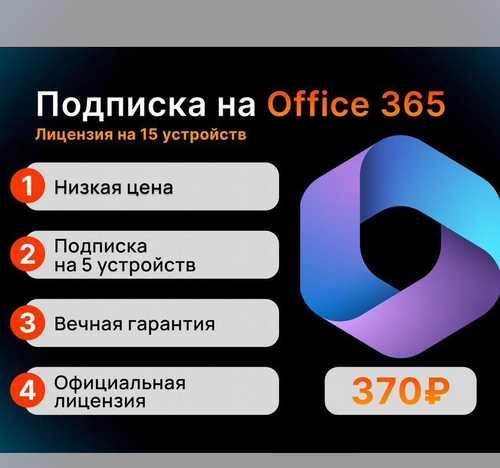 Microsoft Office 365 (лицензия на 5 устройств)