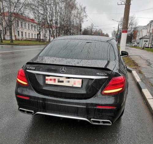 Задний диффузор E-class w213 63s AMG хром+насадки