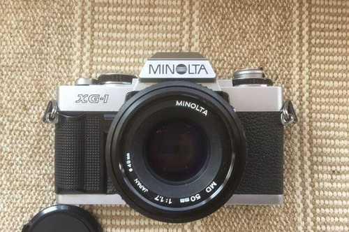 Minolta XG-1, объектив Minolta 50mm, 1/1.7 MD